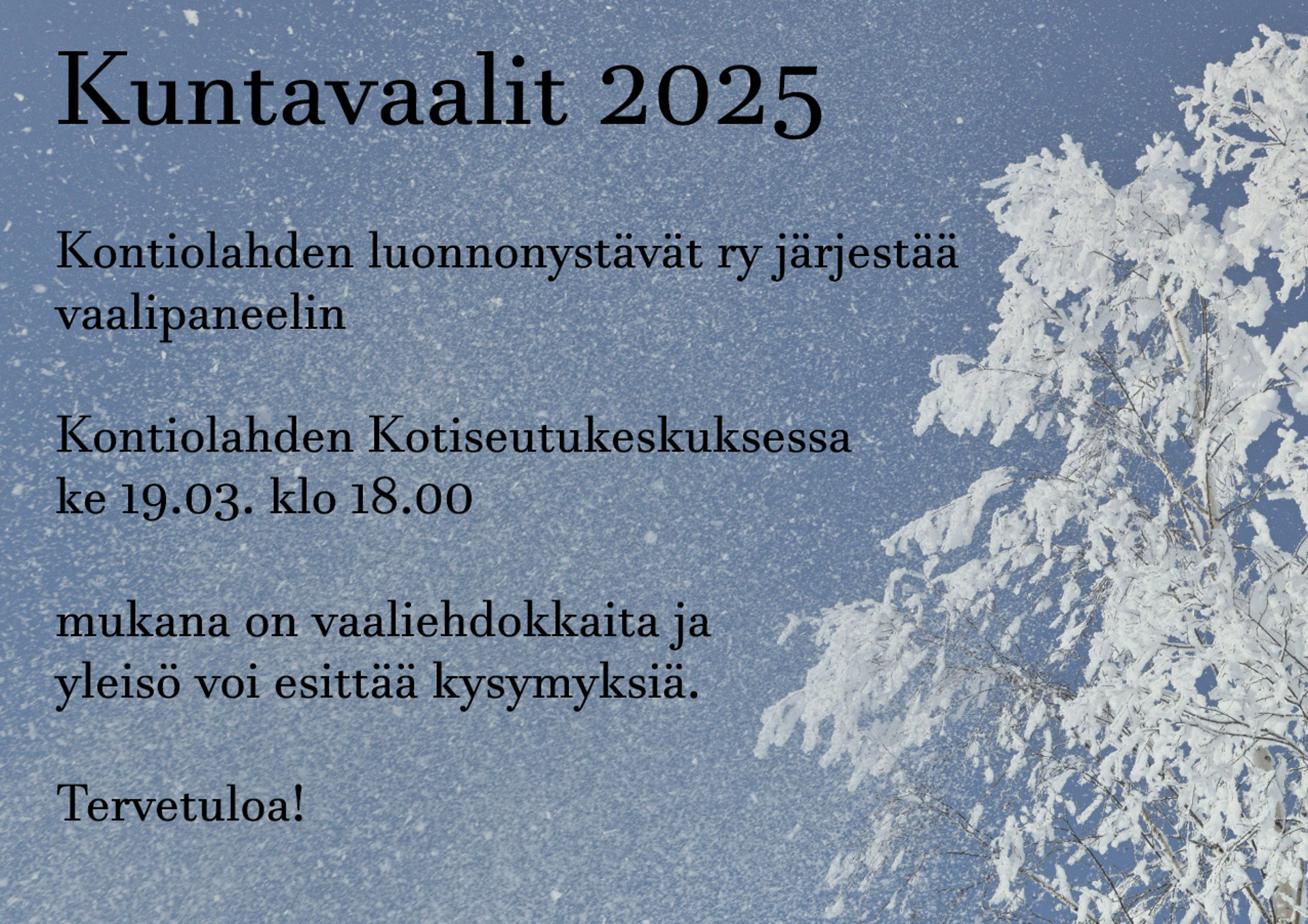 Kuntavaalit 2025 - Kontiolahti